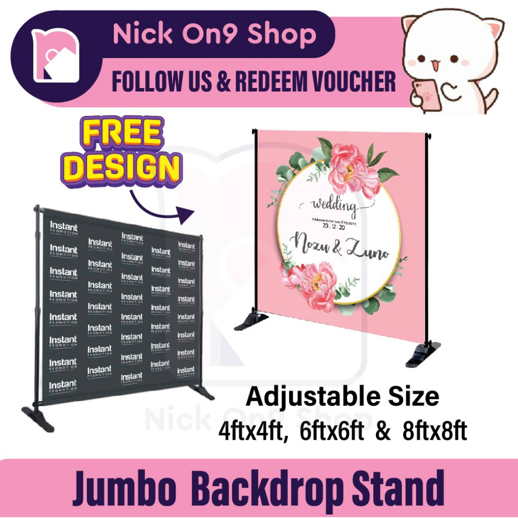 Jumbo Backdrop Banner Stand / Jumbo Backdrop Banner Stand + Printing ...