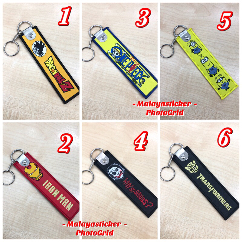 keychain sulam keychain kain one piece dragon ball iron man thor joker ...