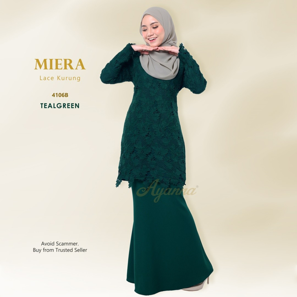 Baju Raya 2024 Teal Green 2 Combo Perempuan Sedondon Family Ayanna ...