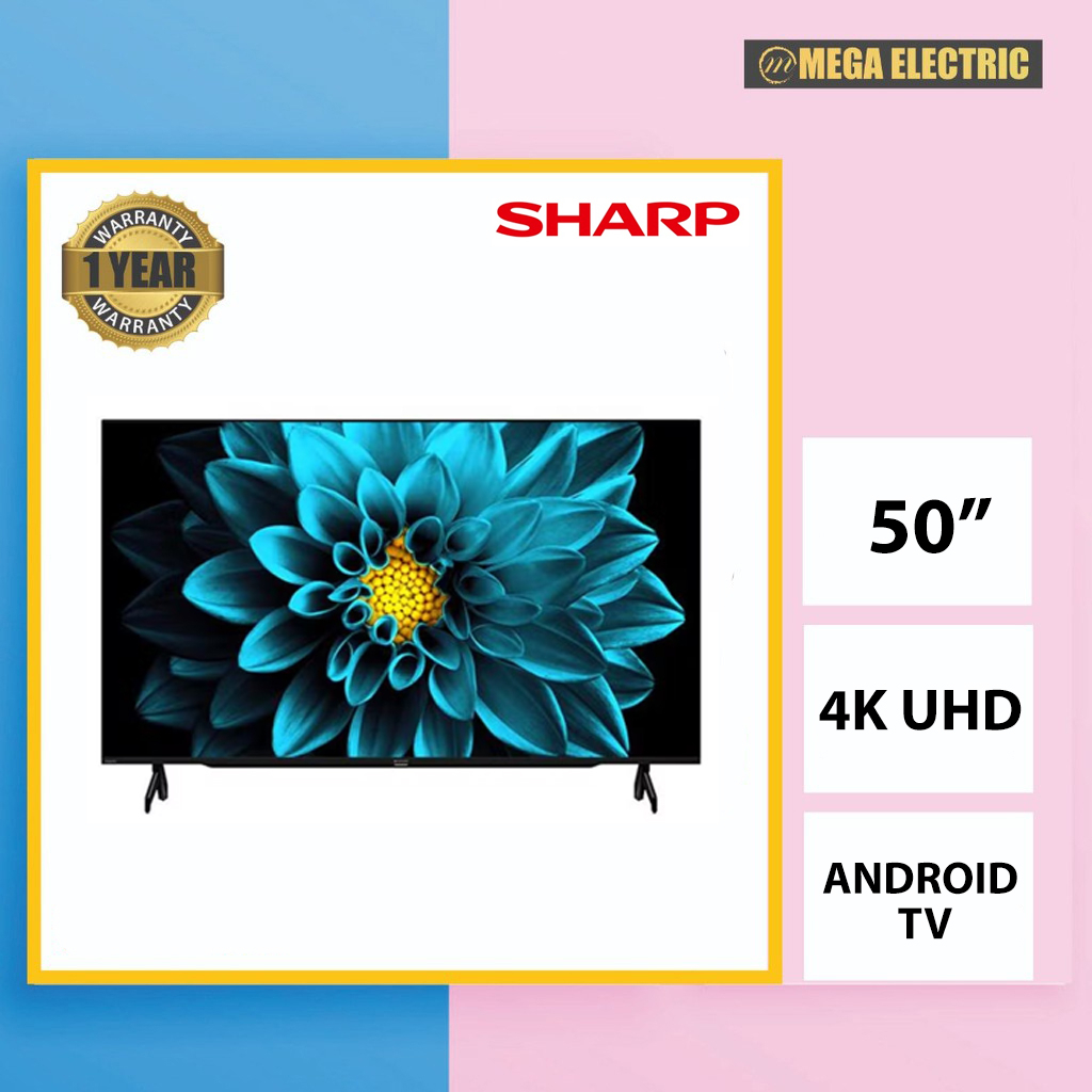 SHARP 50" 4K UHD HDR 10 Android Smart LED TV 4TC50BK1X | Shopee Malaysia