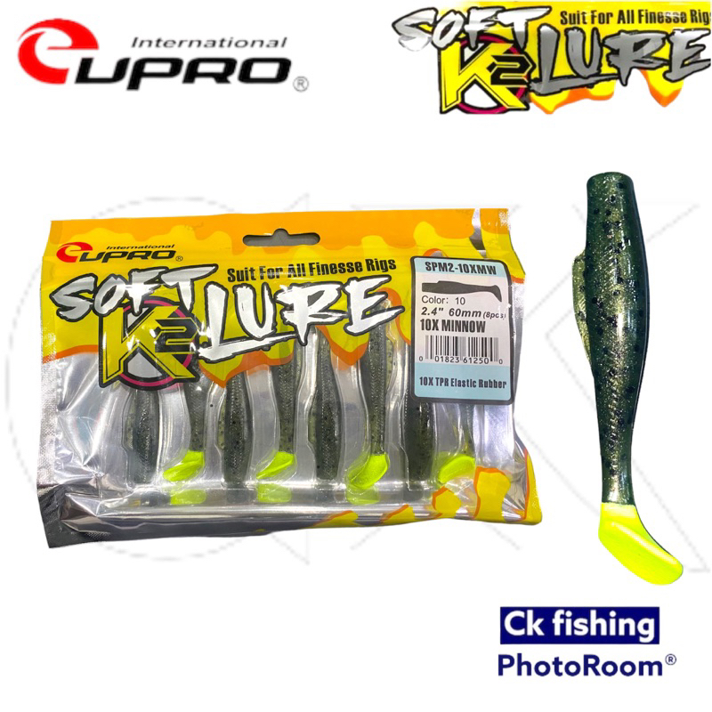 EUPRO K2 Minnow Soft Lure Size 60mm 80mm 100mm 140mm Soft Rubber Plastic Lure / SP Pancing / 10X ...