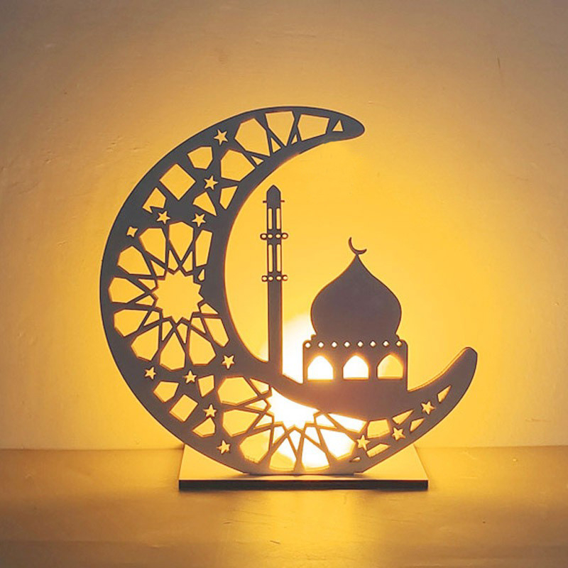 [M'sia] Hari Raya LED Light Wooden Ornament | Lampu Raya Deco Viral ...