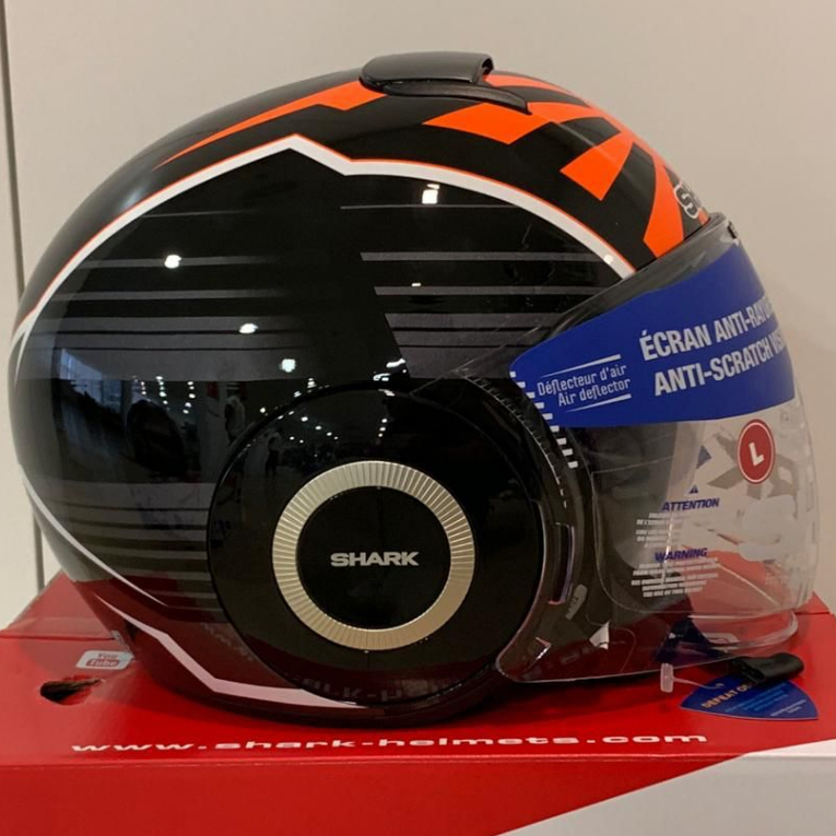 Shark Nano Johann Zarco Edition Gloss Black Shark Open Face Helmets ...