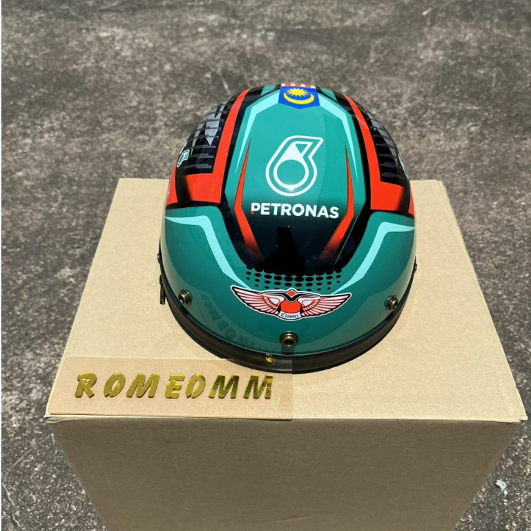 100%ORIGINAL III Helmet half Cut Helmet TURTLE/SHARK 46 /MARQUEZ/VALE ...