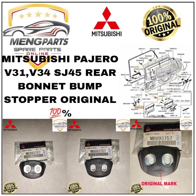 ORIGINAL 💯% MITSUBISHI PAJERO V31, V32 ,V34 SJ45 BACK DOOR DAMPER ,MALE ...