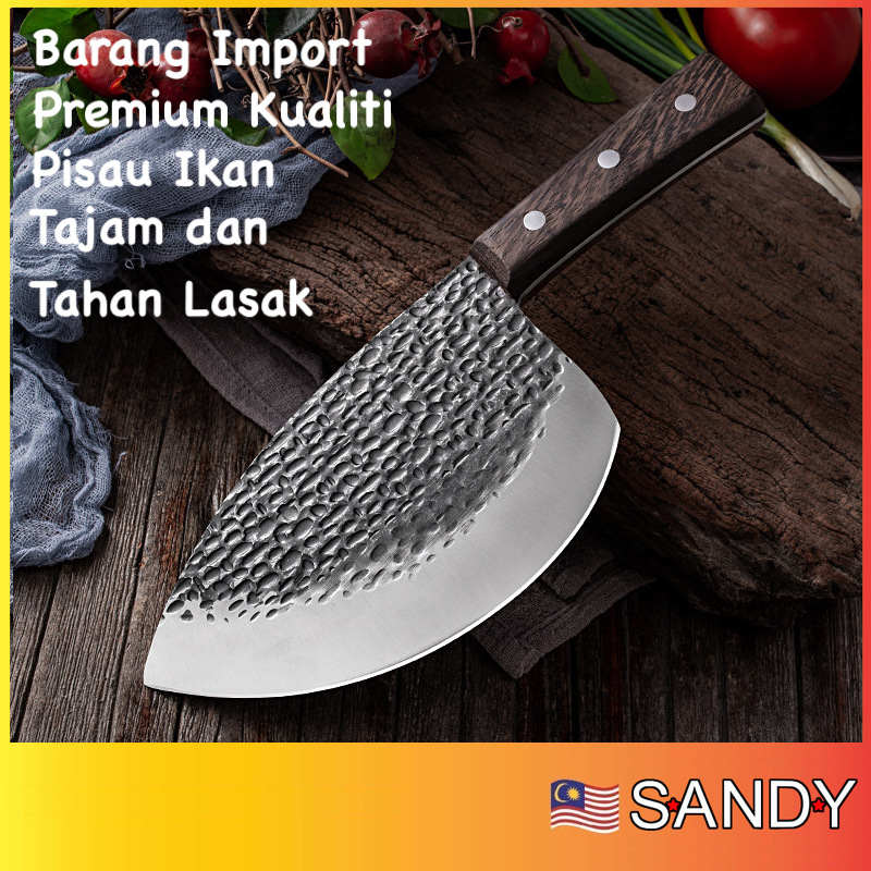 Round Belly Butcher Knife Slicing Knife Pisau Sembelih Gerai Daging ...