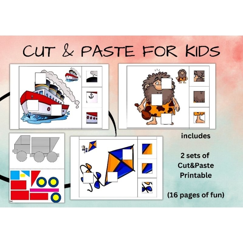Printable CUT & PASTE FOR KIDS PDF for A4 size | Shopee Malaysia