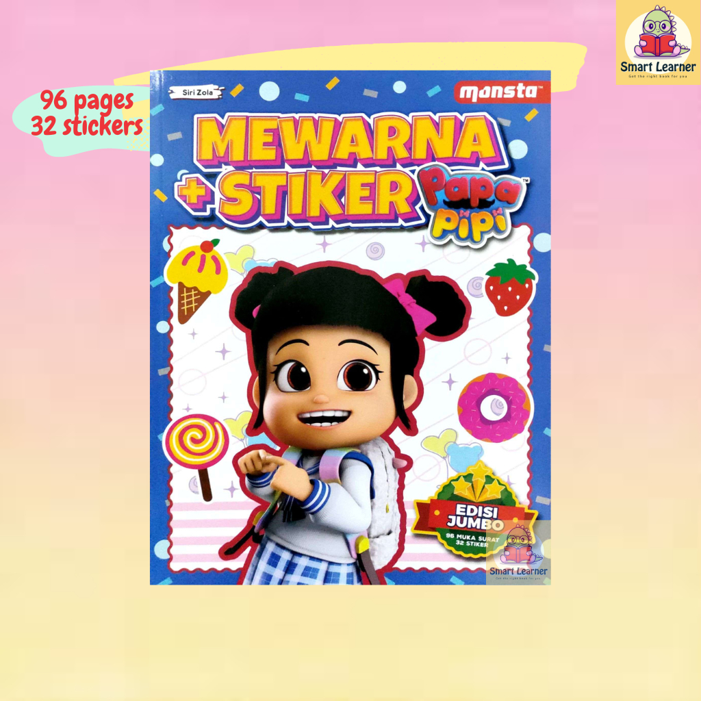 [SB] Papa Pipi Mewarna dan Stiker Edisi Jumbo 96 pages 32 stickers ...