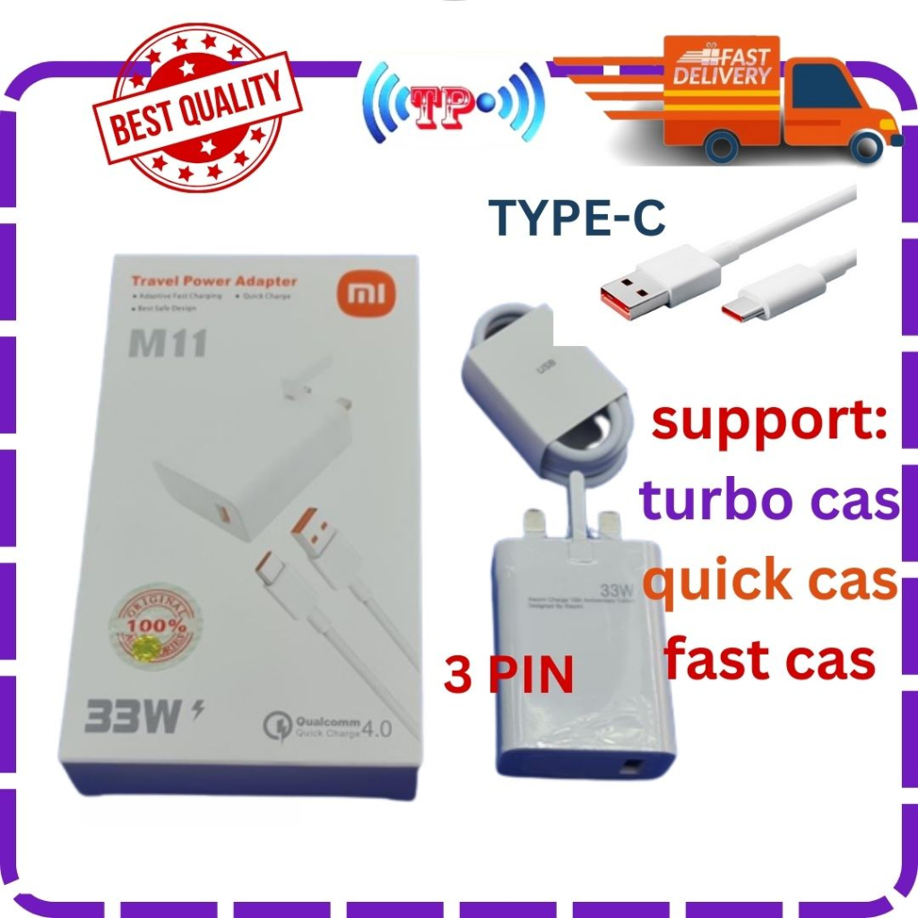 Charger Xiaomi Redmi Fast Charging Charger With Type-C USB Cable ...