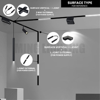LED Magnetic Track Light Jointer Connector Joint Tracklight Recessed ...