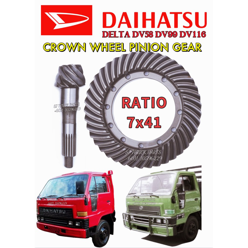 DAIHATSU DELTA DV58 DV99 DV116 LORRY CROWN WHEEL WITH PINION GEAR SET ...