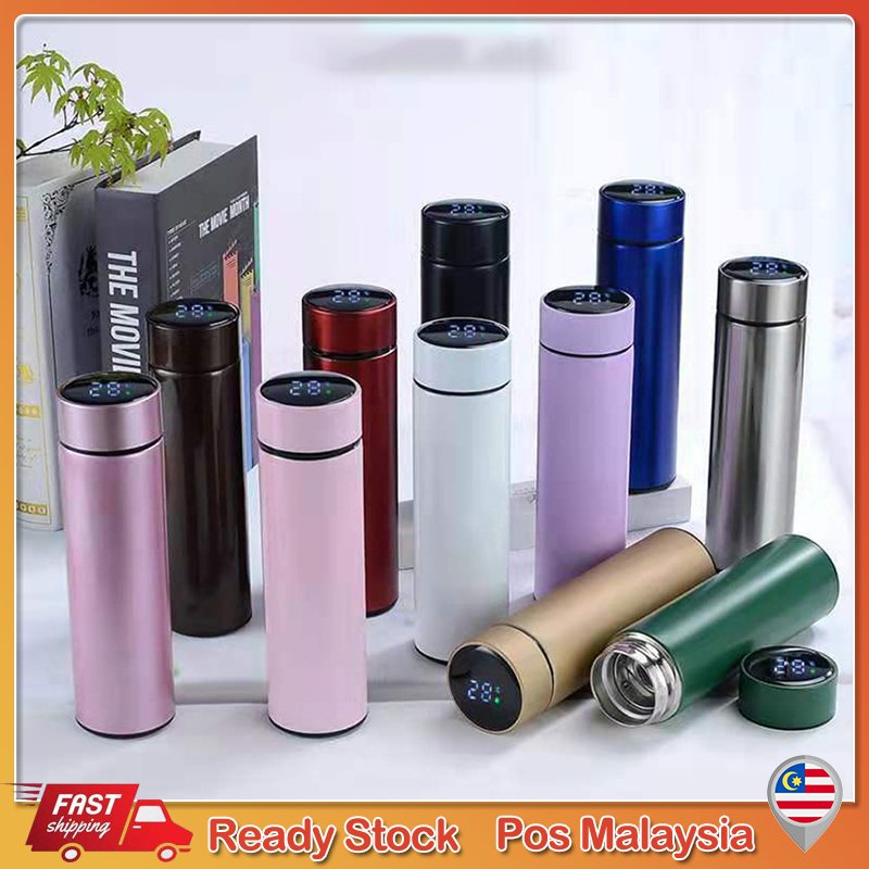 500ml thermos bottle stainless stain drinking bottle Led temperature ...