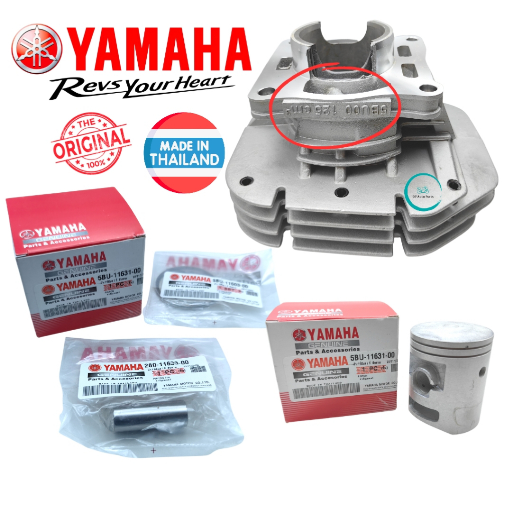 ORIGINAL HLY THAILAND CYLINDER BLOCK KIT SET CYLINDER BLOCK COMPLETE SET YAMAHA Y125 5BU Y125Z ...