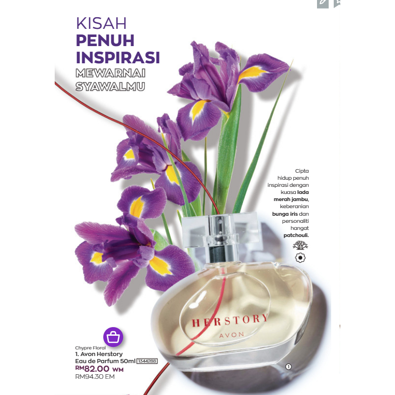 AVON HER STORY PARFUME FOR HER (100% ORIGINAL) MINYAK WANGI HER STORY ...