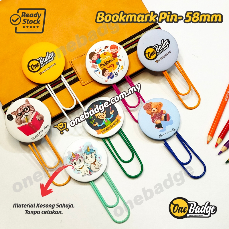 Bookmark Pin Badge Material Wholesale | 58mm Diameter | DIY Paper Clip ...