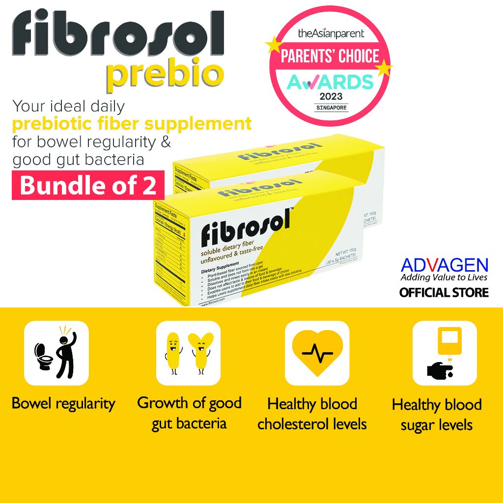 [2 ITEM COMBO] Fibrosol ADVAGEN Prebio - Soluble Prebiotic Fiber ...