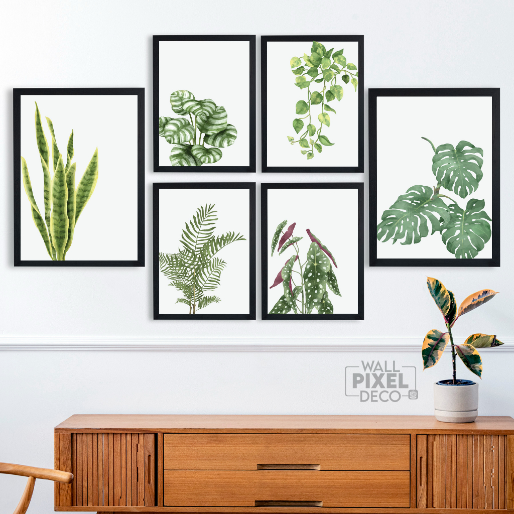 Frame Poster Green Leaf – Hiasan Dinding Gaya Muji / IKEA Untuk Ruang ...