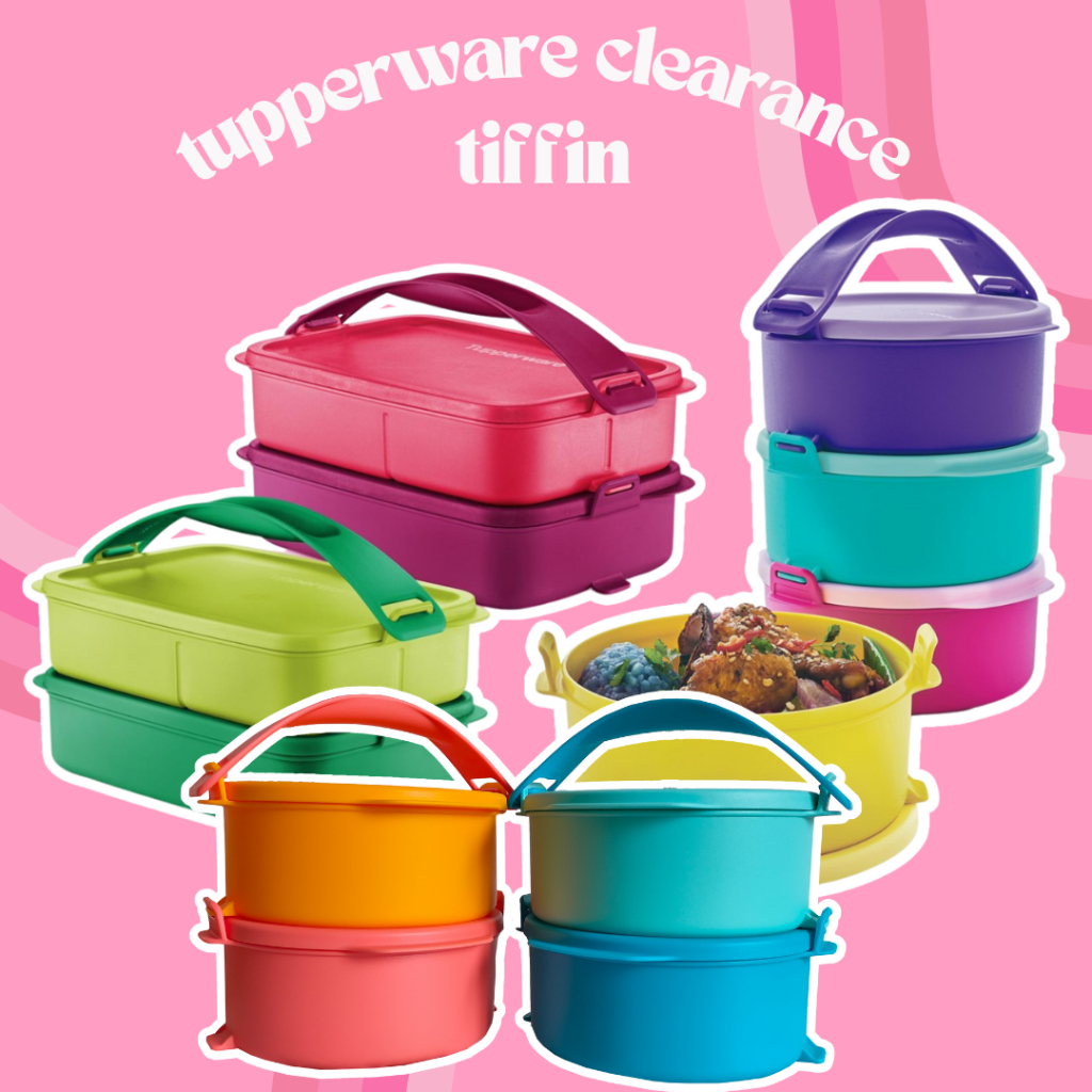 LAST STOCK Tupperware Tup Tiffin With Handle Click To Go Corolier 550ml ...