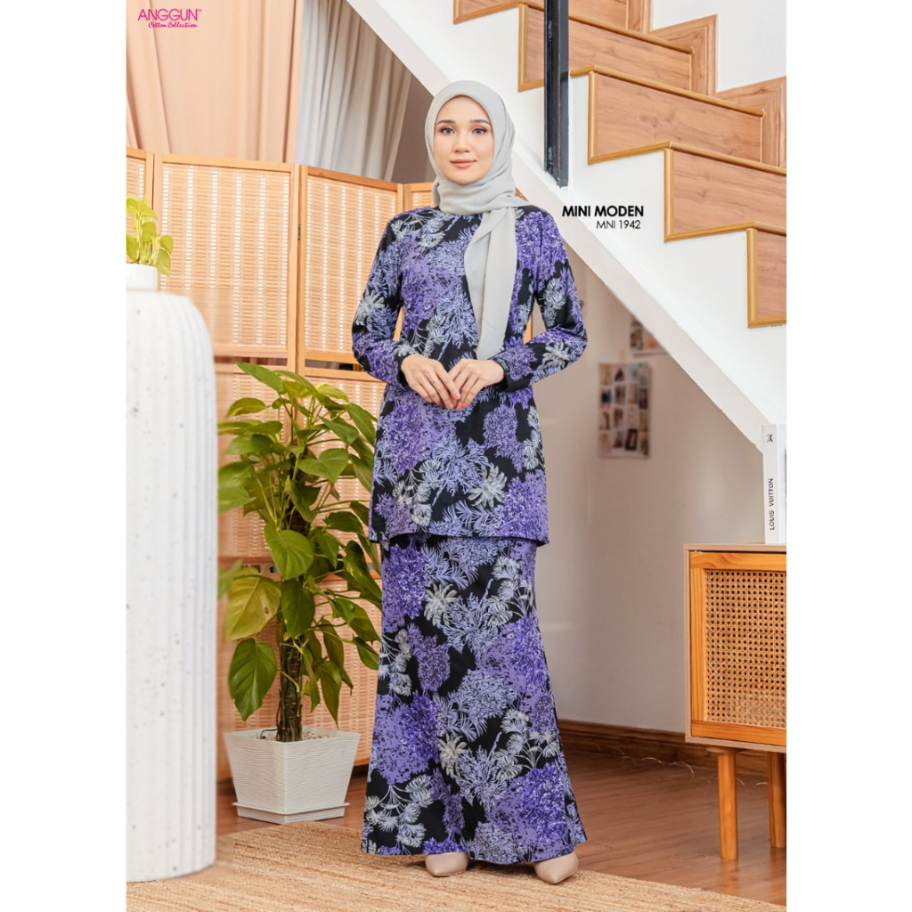 BAJU KURUNG PLUS SIZE 6XL Dada 53" KURUNG COTTON MINI MODEN l ANGGUN ...