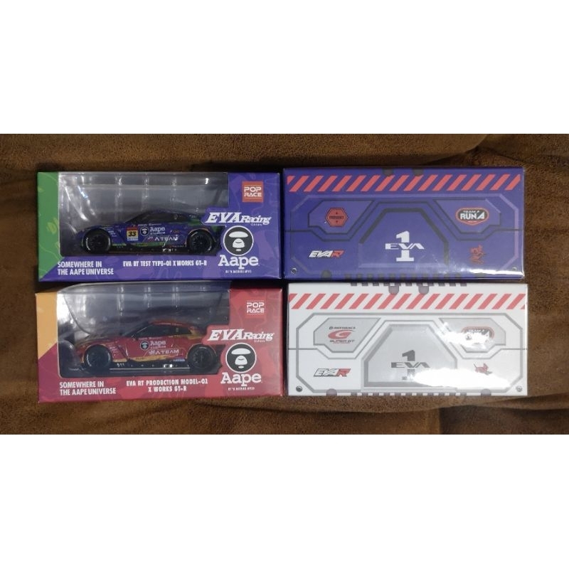 Mini GT x Pop Race 1/64 EVA RT Test Type-01 02 x Works Nissan R35 GT-R ...