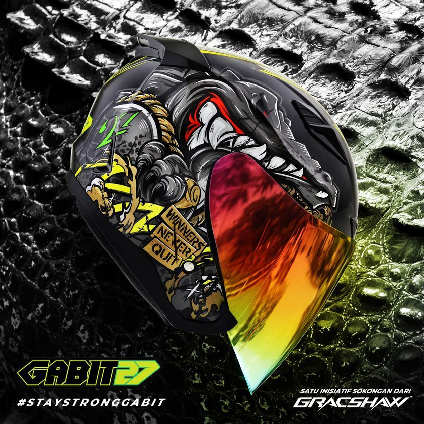 Gracshaw Gennex G535 Visor Helmet Gabit 27 Glass Pearl Black | Shopee ...