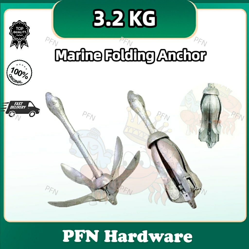 3.2kg Marine Boat Folding Anchor UMBRELLA ANCHOR (Sauh Payung)💥Ready ...