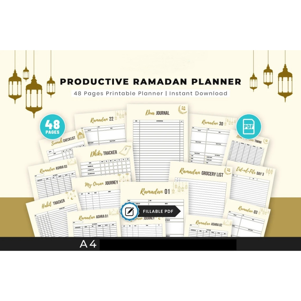 *(SW)*Printable Planner [PDF] 2023 Productive Ramadhan Journal Planner ...