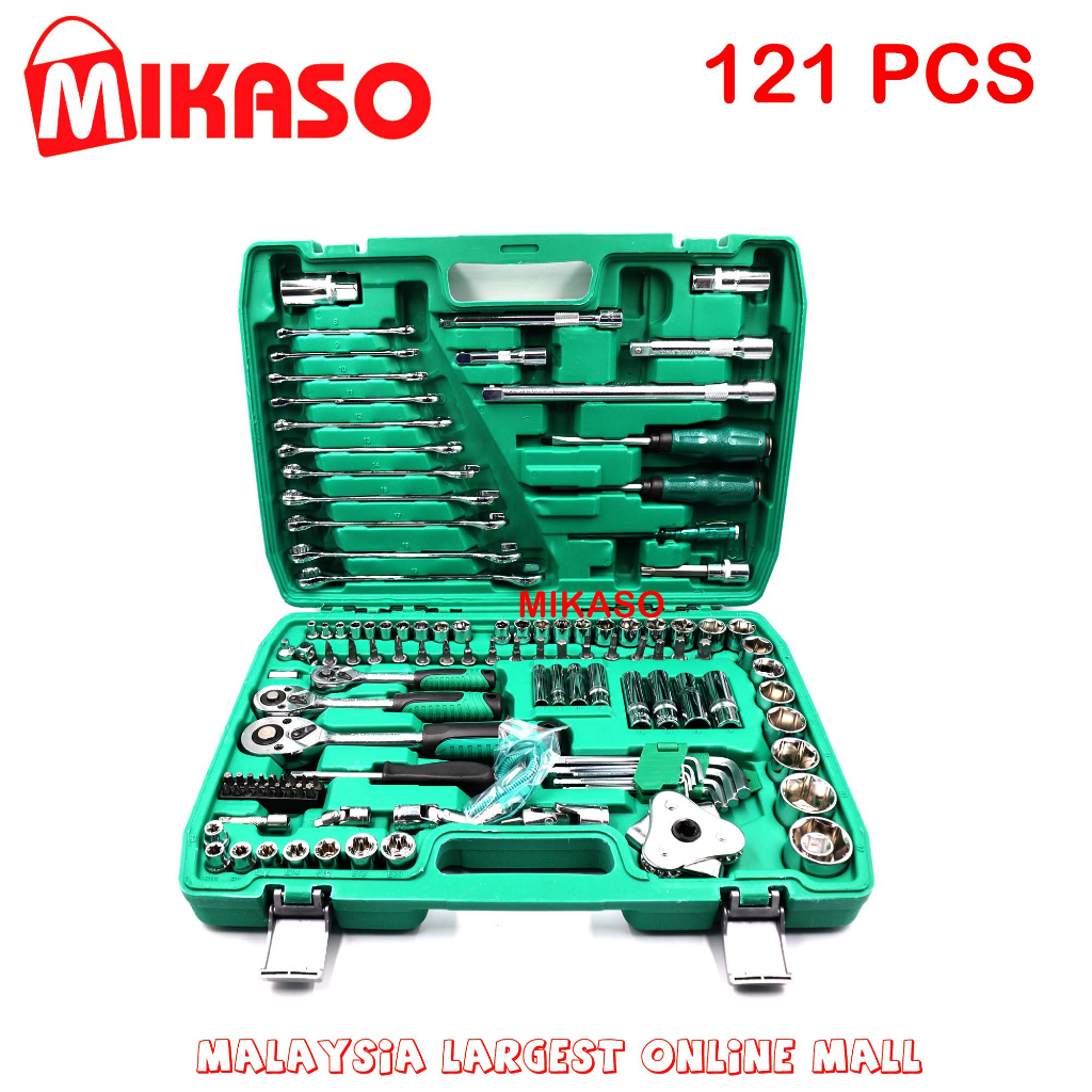 121pcs Socket Set Ratchet Box Socket Set Box Set Spanner Set Wrench Set Tools Set MIKASO ...