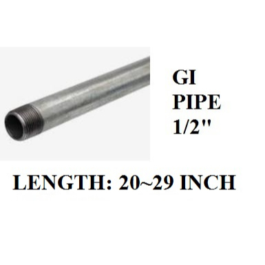 1/2'' CLASS B GI Galvanized Iron Pipe Besi Pipe Air Water Pipe Short ...