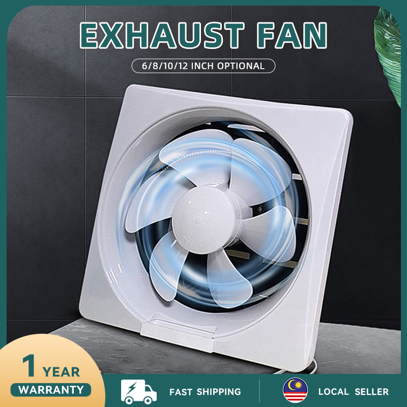 【1 Year Warranty】Exhaust Fan 6/8/10/12" inch Silent Ventilation Bedroom ...
