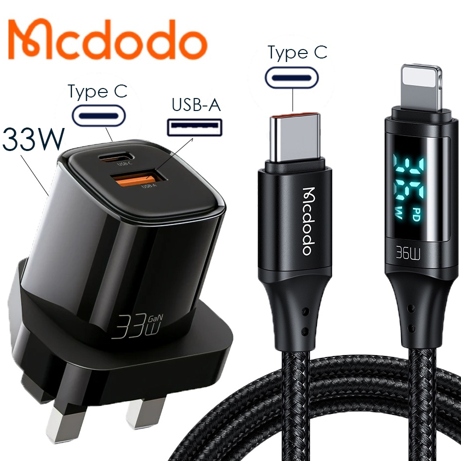 Mcdodo Charger 33W 40W 65W 100W Fast Charging Charger Fast Charger Adapter Phone Charger Kepala ...