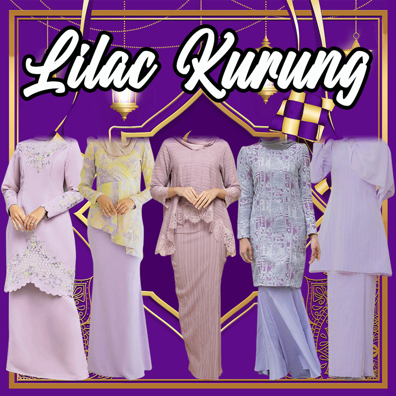 BAJU KURUNG BRIDESMAID SERIES PURPLE LILAC Baju Kurung Moden Baju Raya ...