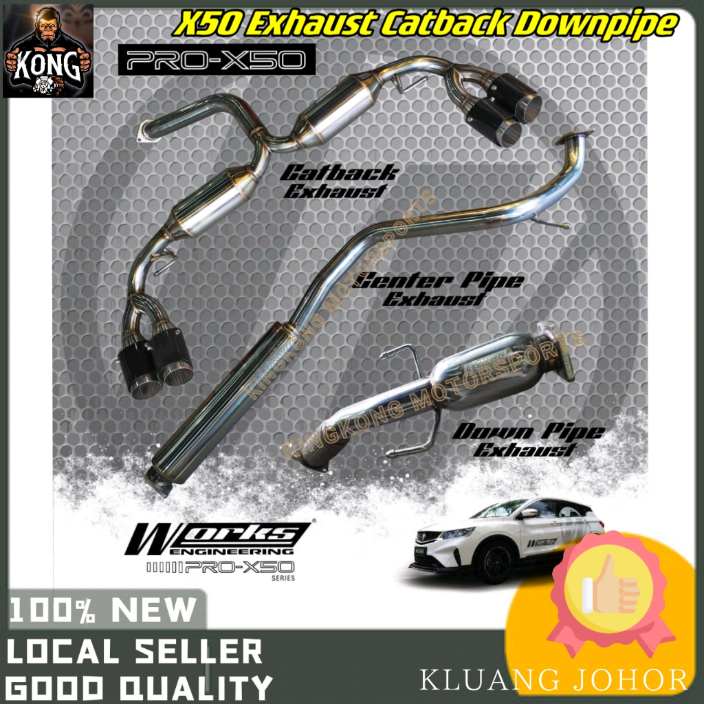 WORKS ENGINEERING PROTON PRO X50 EXHAUST SYSTEM CATBACK DOWN PIPE ...