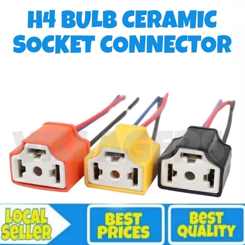H4 Ceramic Socket Connector Bulb Socket Heavy Duty Waterproof H4 ...