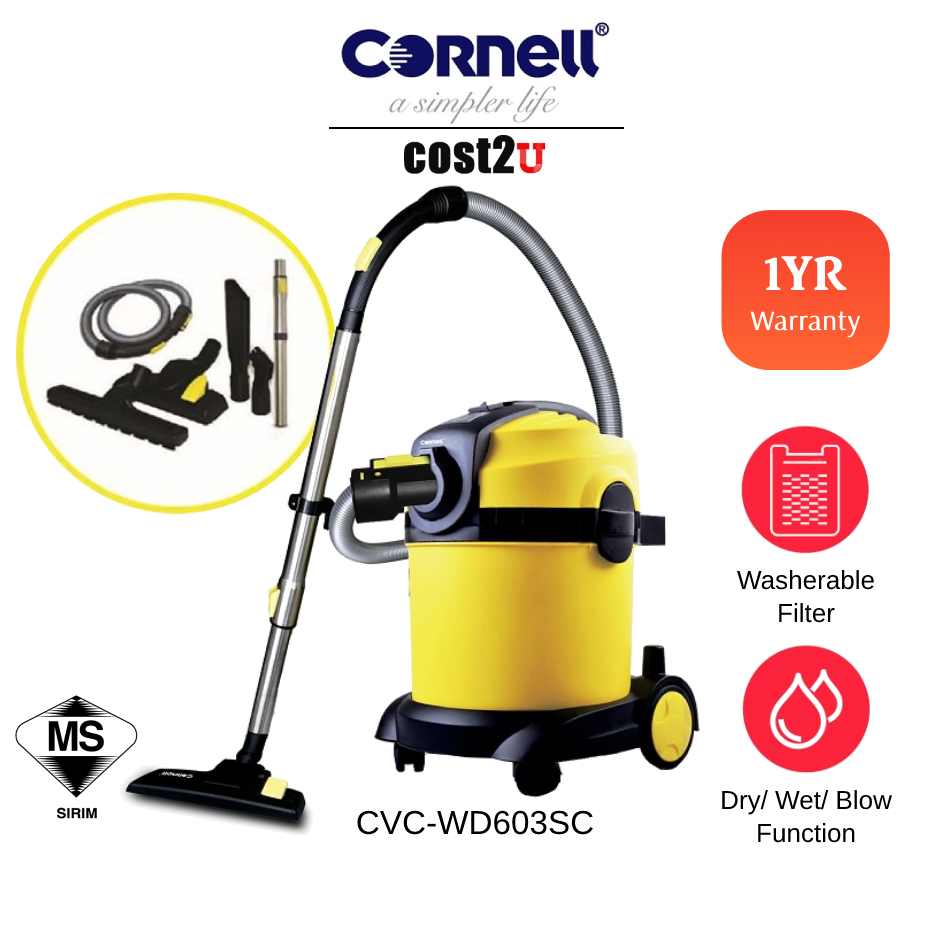 Cornell 3 IN 1 Wet , Dry & Blow Vacuum Cleaner | CVC-WD603SC (Wet ...