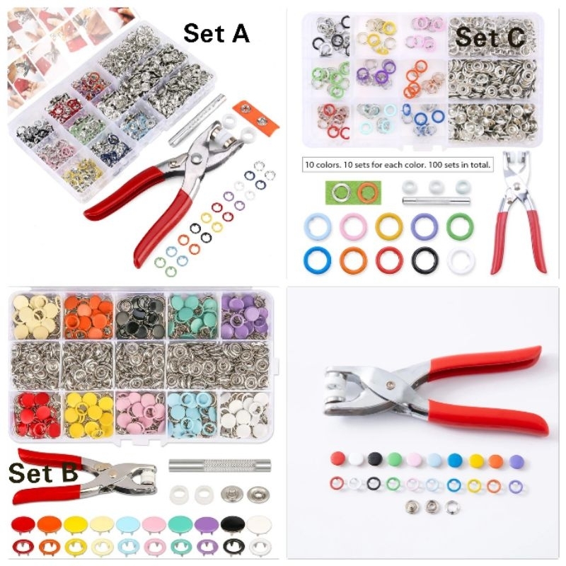 NEW💥 Plier/Set Butang Ketip/Alat Pasang Butang Besi | Shopee Malaysia