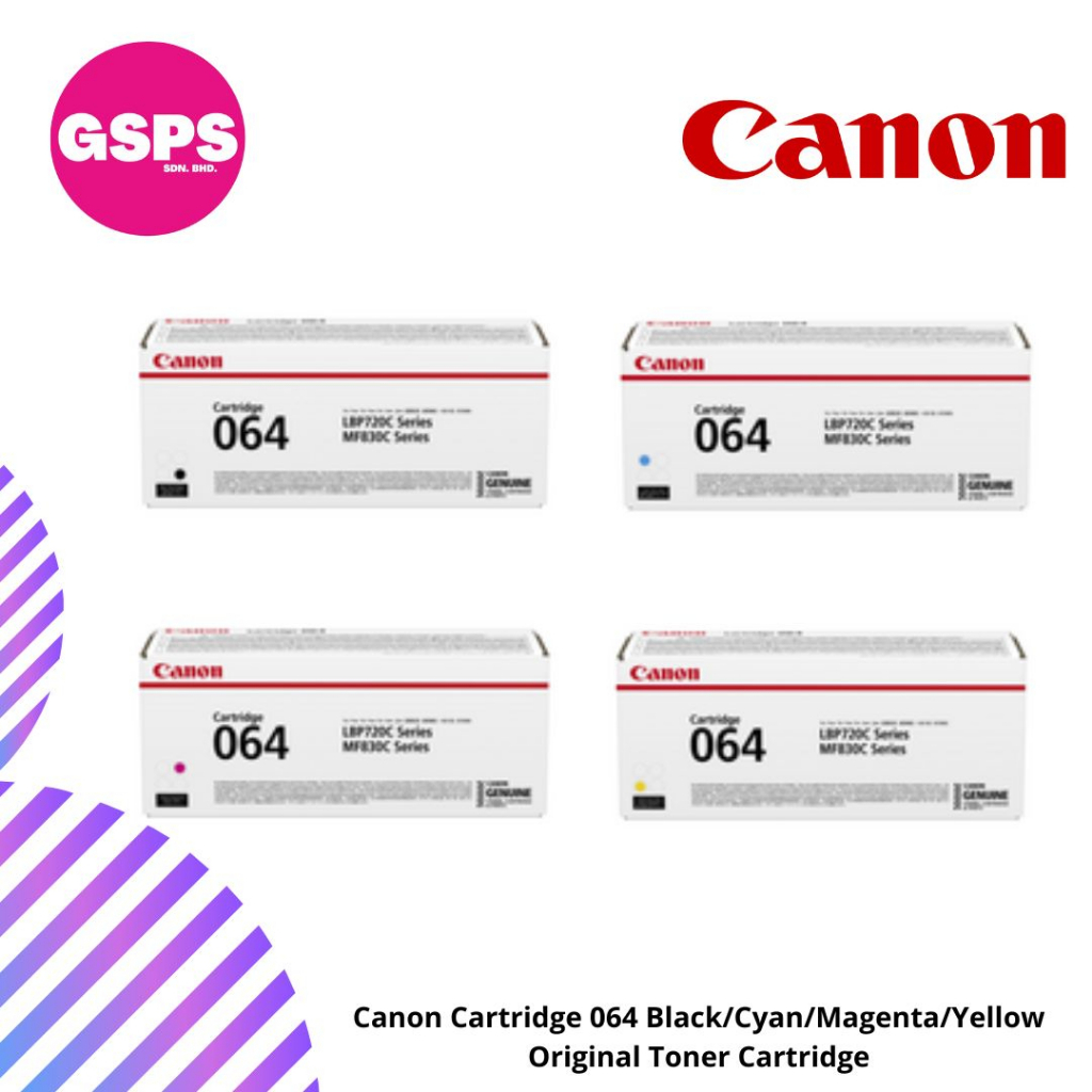 Canon Cartridge 064 Black/Cyan/Magenta/Yellow Original Toner Cartridge | Shopee Malaysia