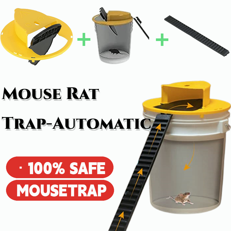 Automatic Mouse Trap Slide Bucket Lid Rat Trap Flip Slide Mouse Trap ...