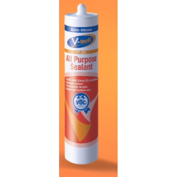 Vtech VT201/Silicone Acetic Sealant / Vital Nails Wainscoting ...