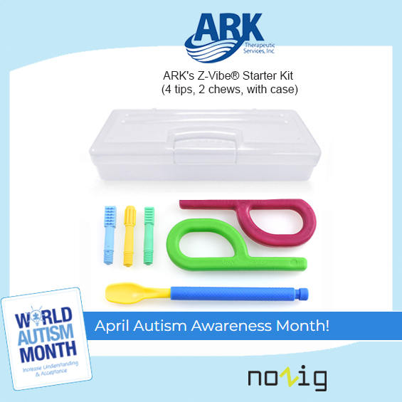 ARK's Z Vibe Starter Kit With 4 Tips 2 Chews With Travel Case Autism ...