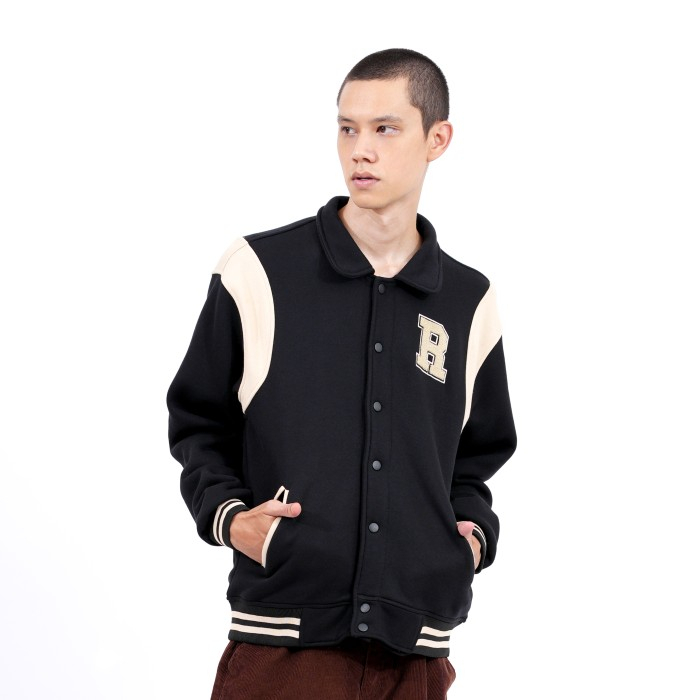 Roughneck Little R Varsity Jacket - Black VB033 | Shopee Malaysia