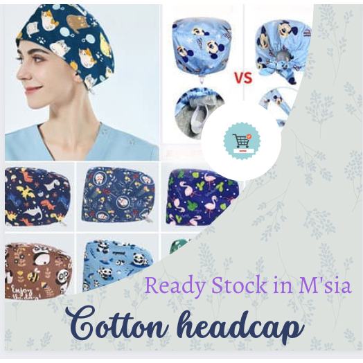 *ready stock*Elastic Adjustable Cap UNISEX Medical Surgical Scrub OT ...
