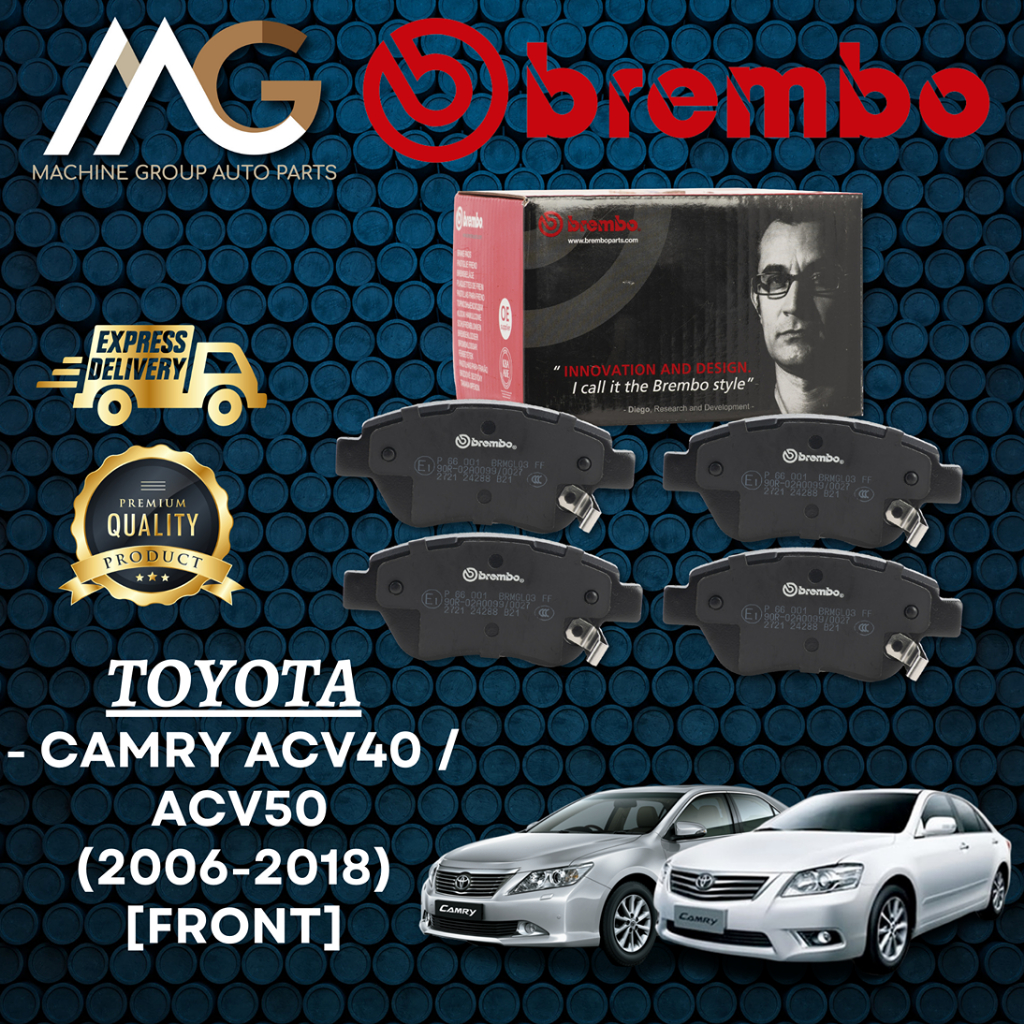 Toyota Camry ACV40 / ACV50 (2006-2018) Brembo Brake Pad Front (Depan ...