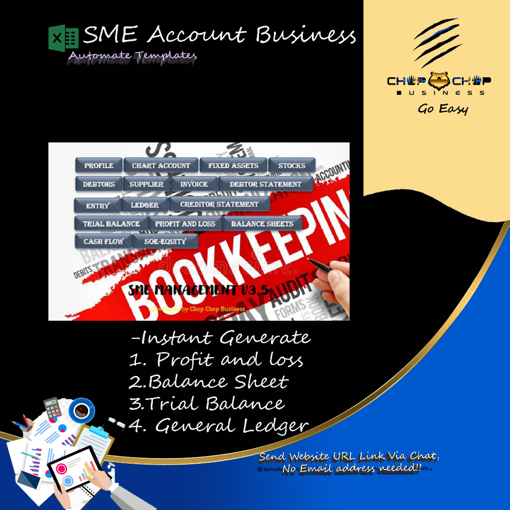SME Account Business automate basic Bisness Template excel | Shopee ...