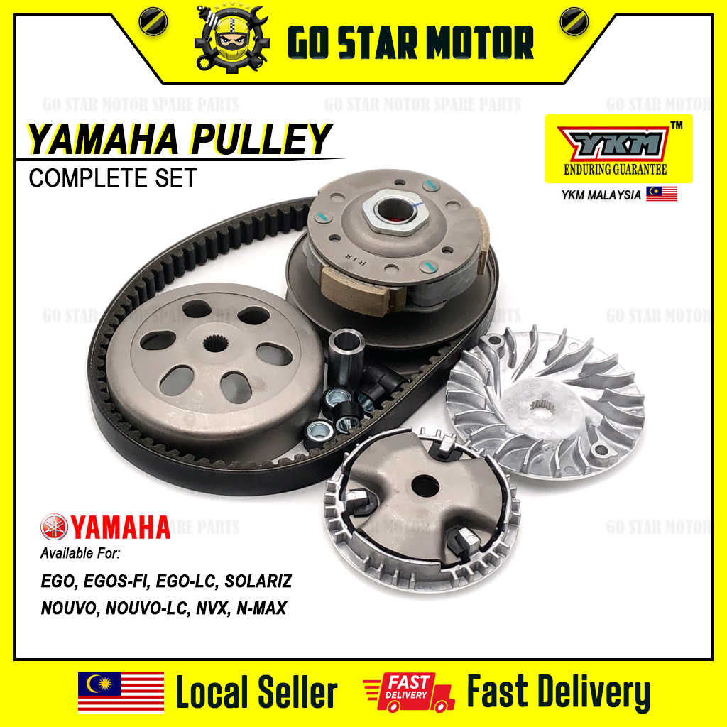 YAMAHA Pulley Complete Set YKM Front & Rear V Belt Puller Scooter EGO EGOSFI EGOLC SOLARIZ NOUVO ...