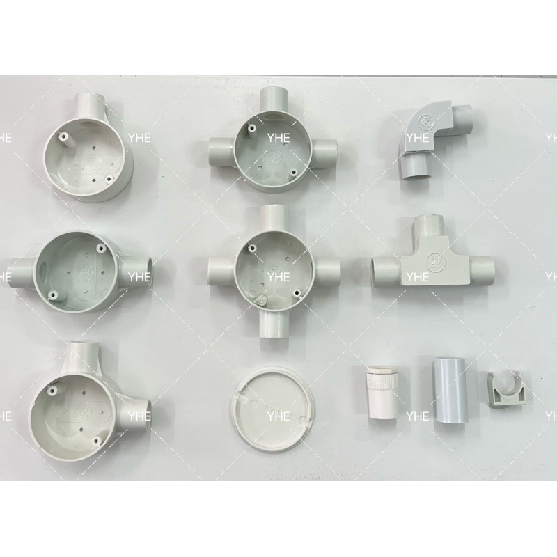 Conduit pvc Pipe Fitting Accessory PVC 20mm 25mm 1 2 3 4 Way Tee Elbow ...