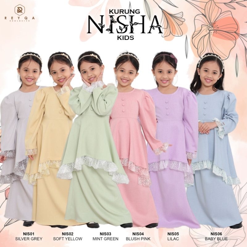 KURUNG PEPLUM NISHA | Kurung Peplum Kid | Shopee Malaysia
