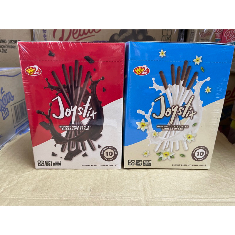 Win2 Joystix Coated With Chocolate/Vanilla Cream (10PKTS x30G) | Shopee ...
