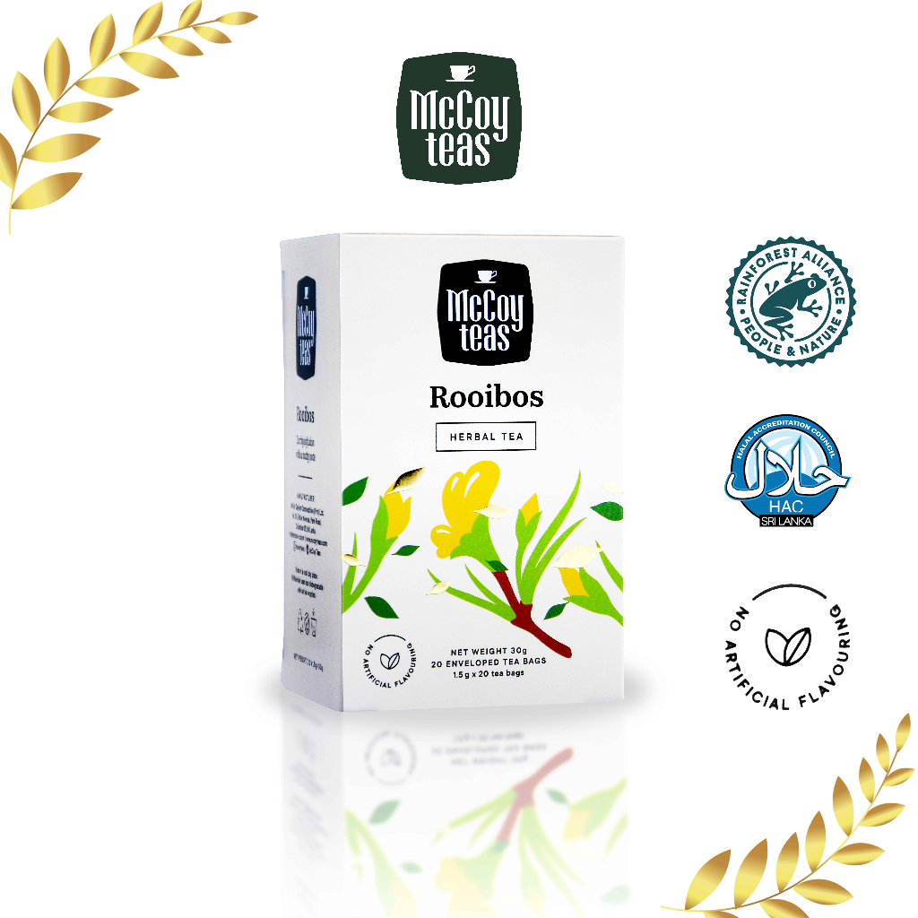 McCoy Rooibos Premium Tea Individually Wrapped Teabag Halal Certified ...
