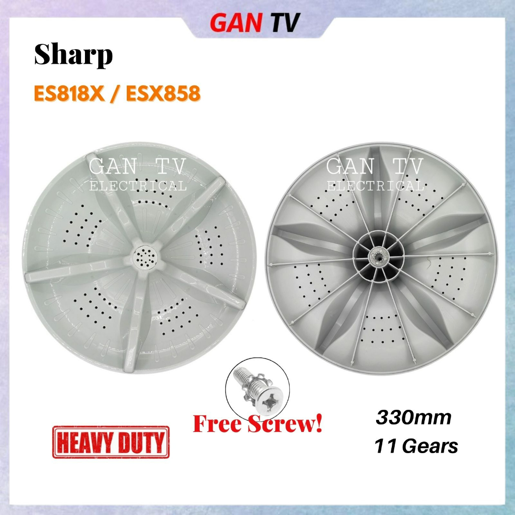 Heavy Duty Sharp 330mm ES818X ESX858 ESX919 ESX958 Washing Machine Pulsator 11 Gears Piring ...